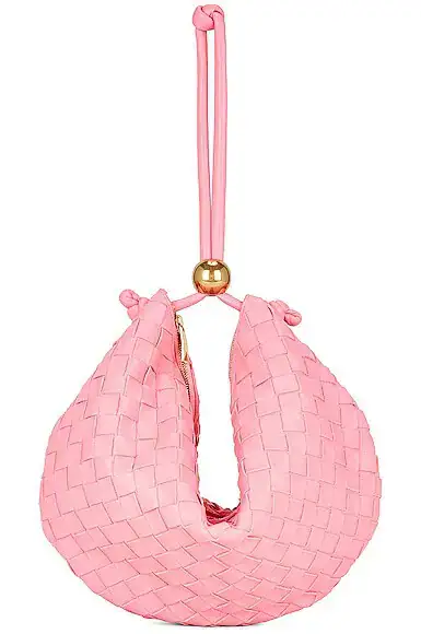 Bottega Veneta Medium Turn Pouch Bag In Pink - Ribbon & Gold
